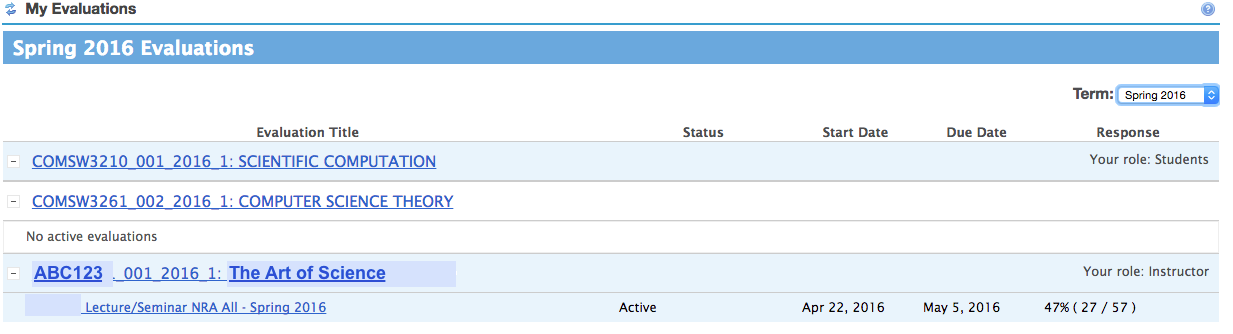 How do I access my evaluations (old and current)